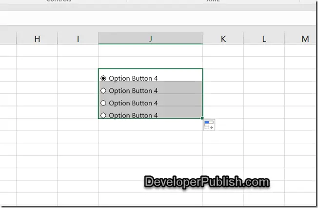 How To Insert Radio Buttons In Microsoft Excel Developer Publish