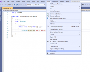 How to disable highlighting of current line in Visual Studio