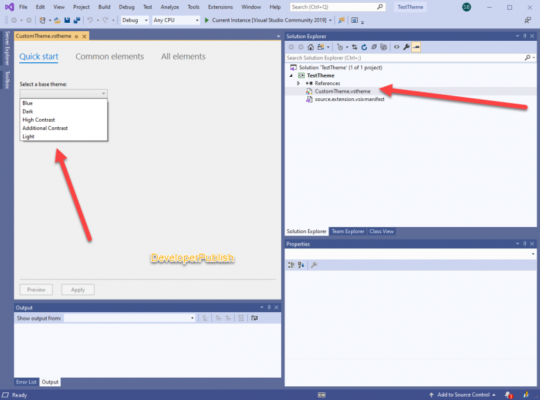 How to Change Visual Studio Theme ? - Developer Publish