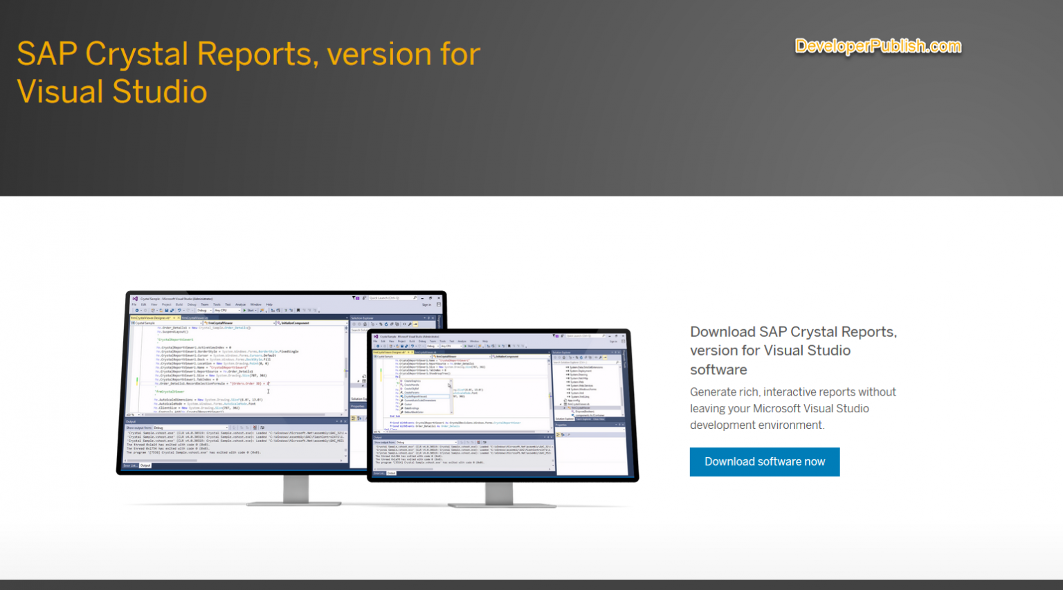 🗃️ Download Crystal Reports for Visual Studio 2019 (VS2019)