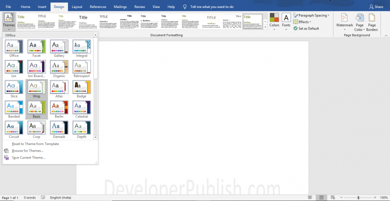How to Change the Theme of Word Document? | Word Tutorials