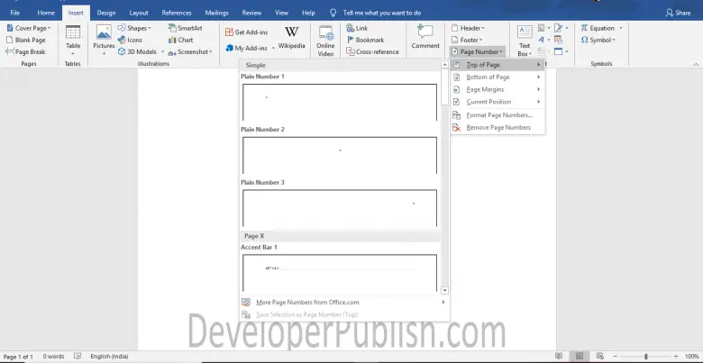 How To Insert Page Numbers In Microsoft Word Word Tutorials