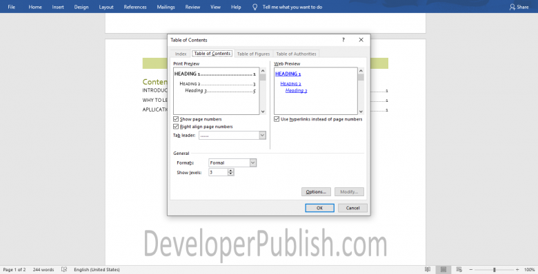 How to Insert Table of Contents in Word? | Word Tutorials