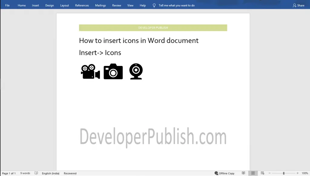 How To Insert Icons In Word Microsoft Word Tutorials