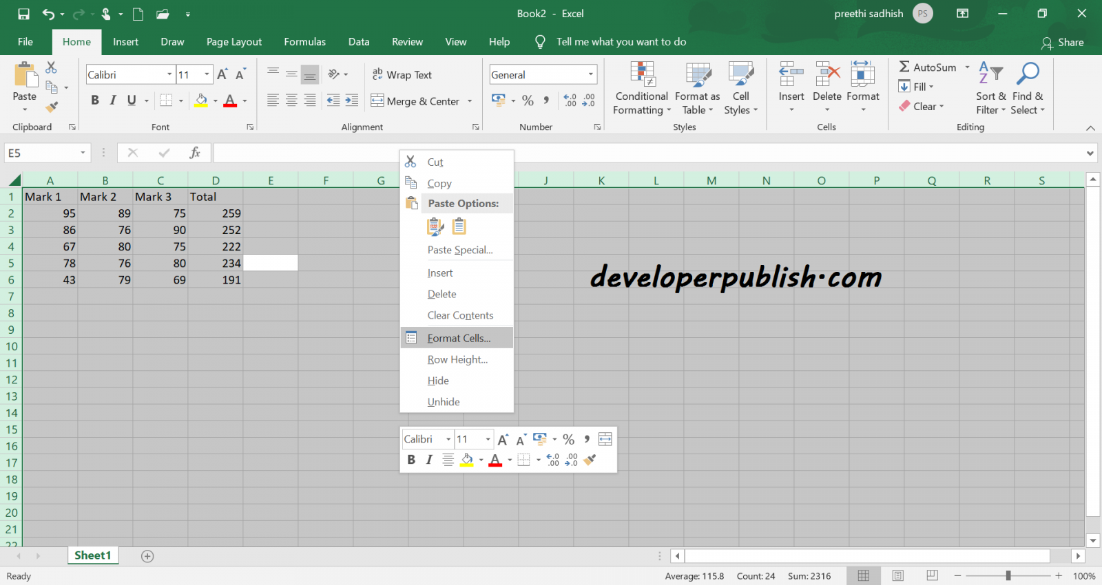 Hide and lock formulas in Excel - Developer Publish