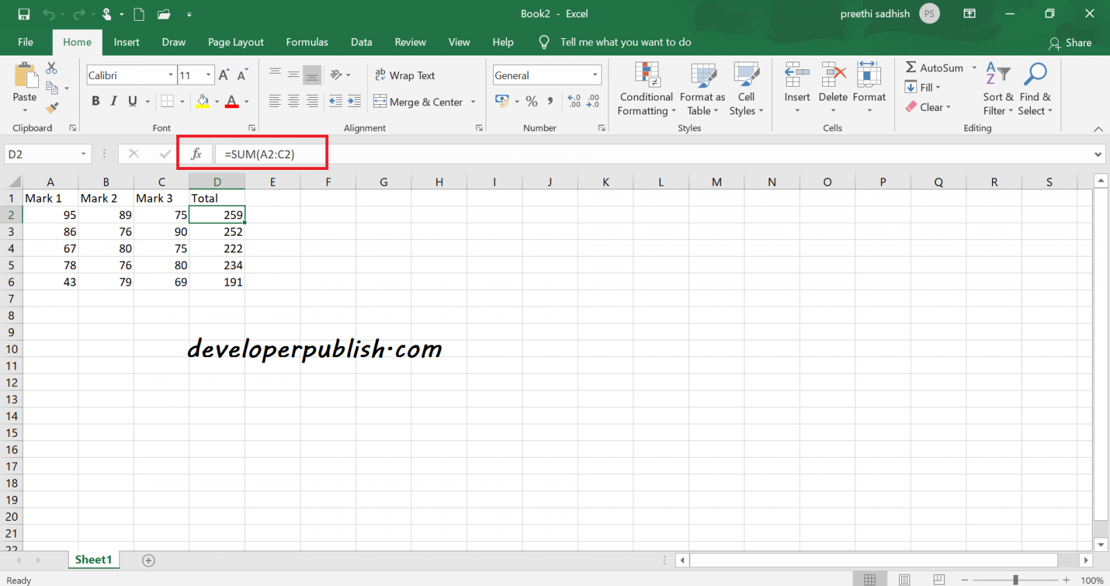 Hide And Lock Formulas In Excel Developer Publish