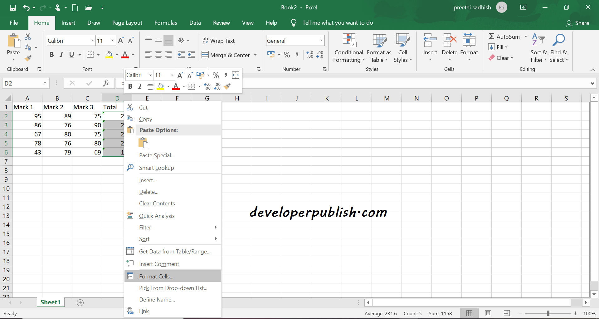Hide and lock formulas in Excel - Developer Publish