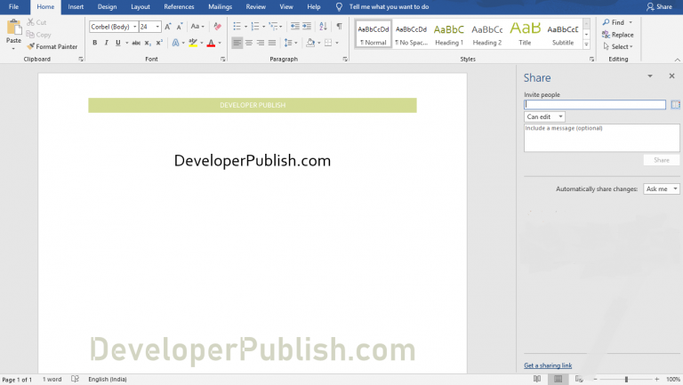 How to Share Document in Microsoft Word? | Word Tutorials