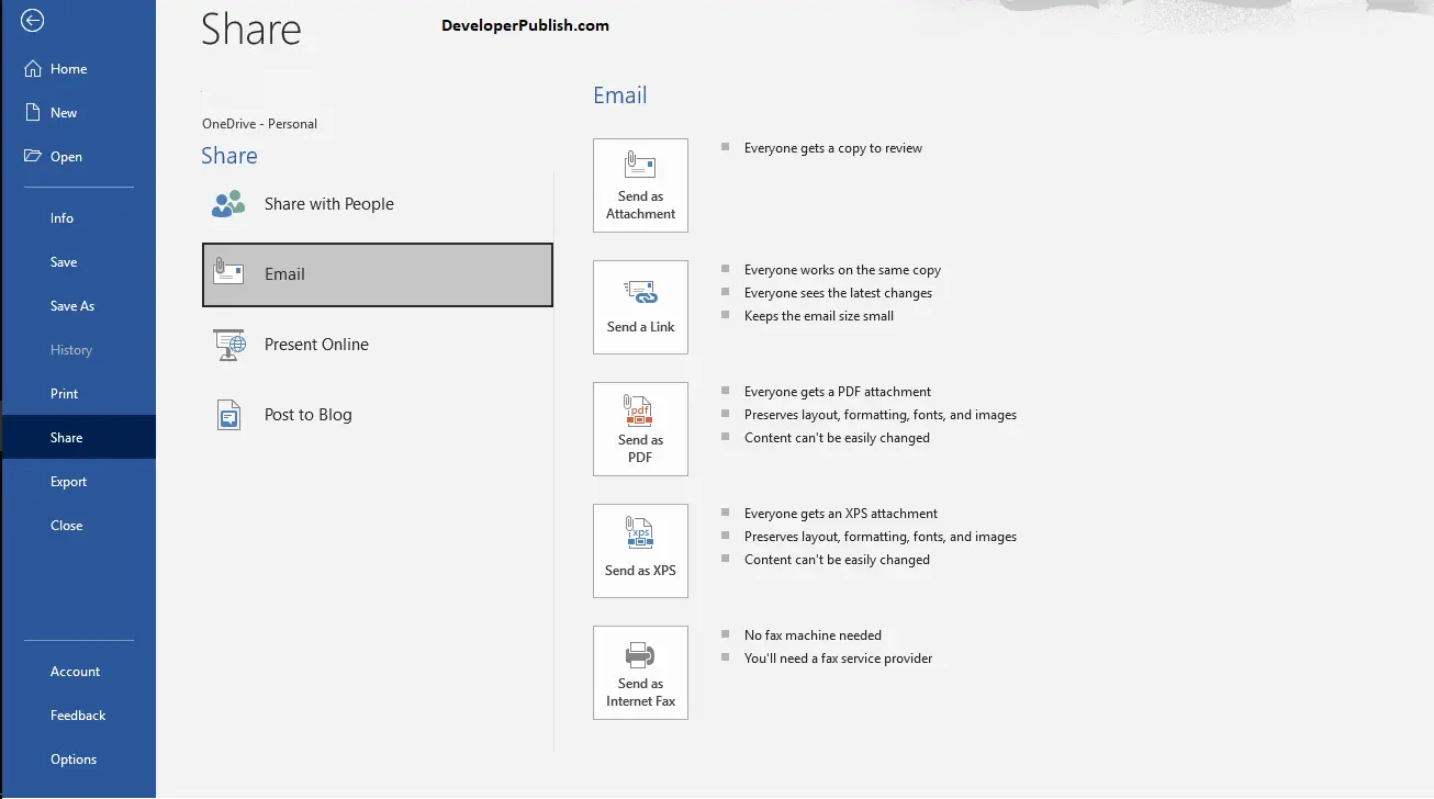 How To Share Document In Microsoft Word Word Tutorials