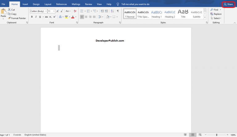 Share a document in Microsoft Word | MS Word Tutorials