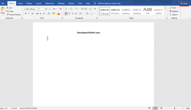 Share a document in Microsoft Word | MS Word Tutorials