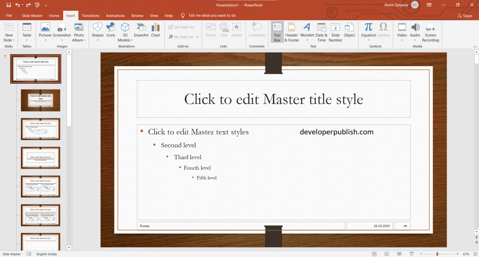 How to add watermark to the background of Slides in PowerPoint