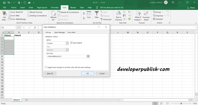 Custom Data Validation Rules in Excel | MS Excel Tutorials