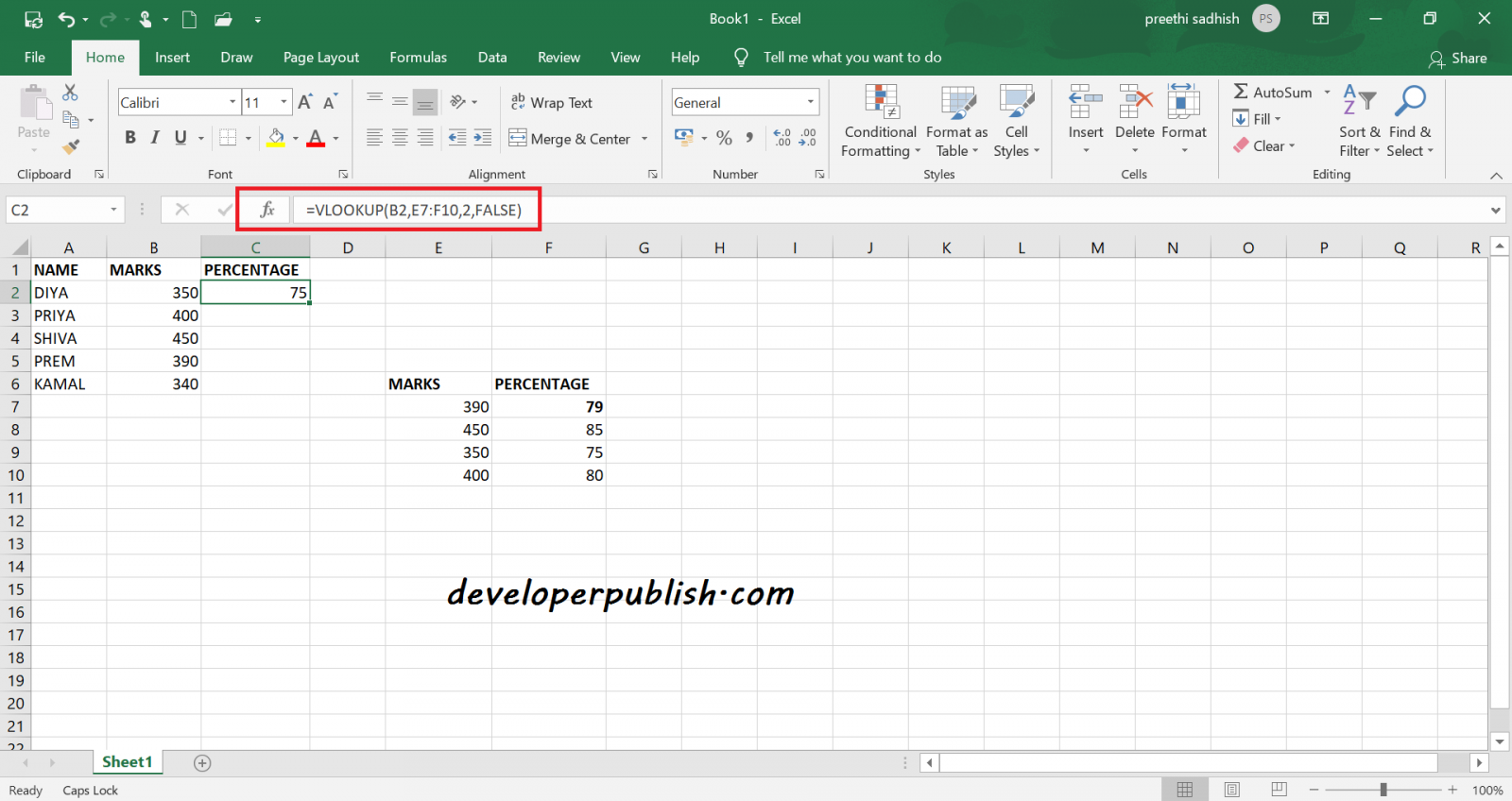 Vlookup in Microsoft Excel | Microsoft Excel Tutorials