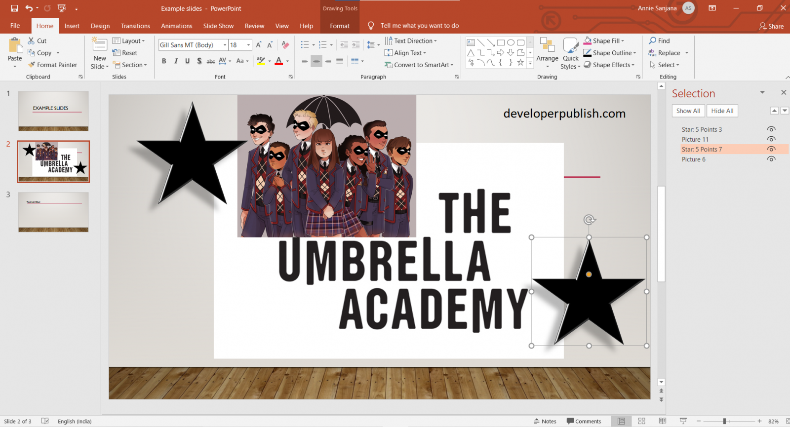 Change the Order of Stacked Objects in PowerPoint Slide