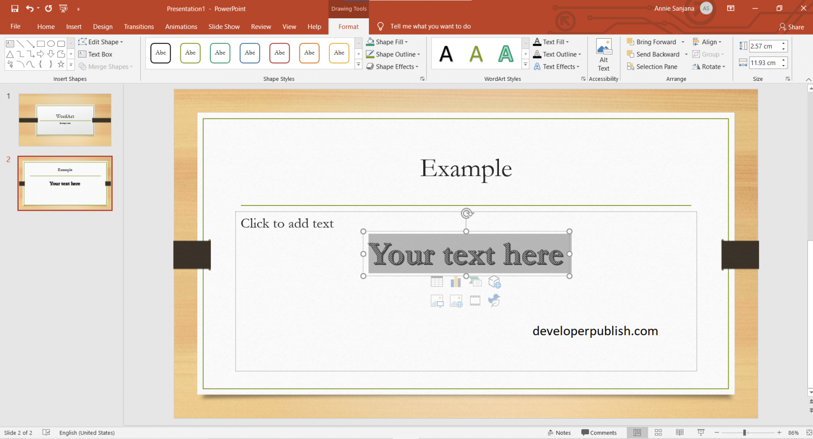 Insert WordArt in Microsoft PowerPoint | PowerPoint Tutorials