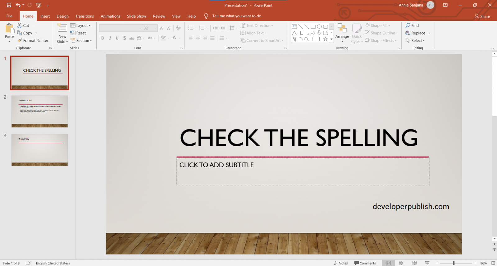Check spelling in Your presentation in PowerPoint | PowerPoint Tutorials