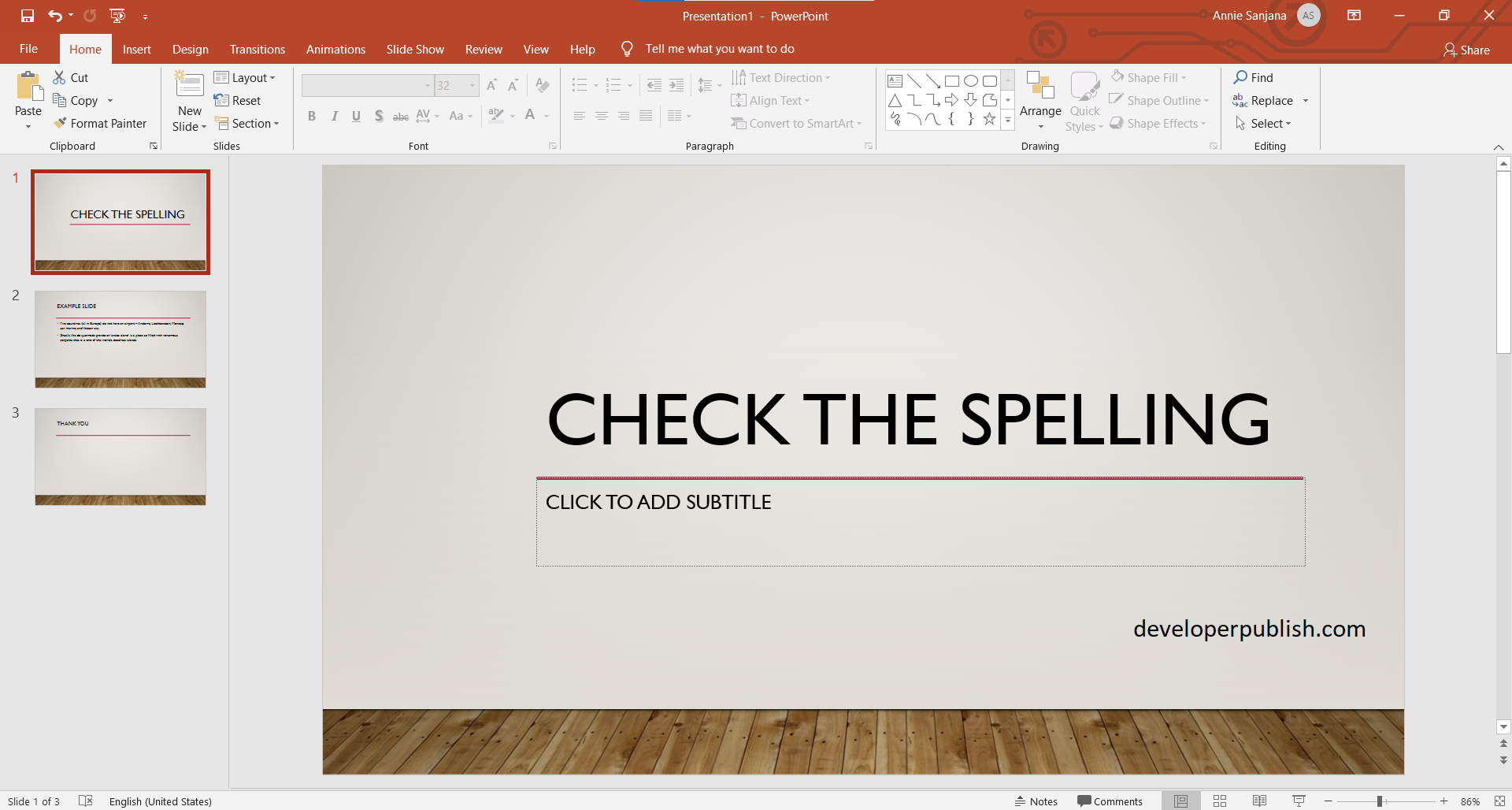 Check spelling in Your presentation in PowerPoint | PowerPoint Tutorials