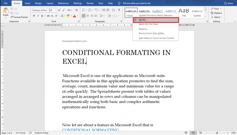 How to Apply Double-space to lines in Word Document?
