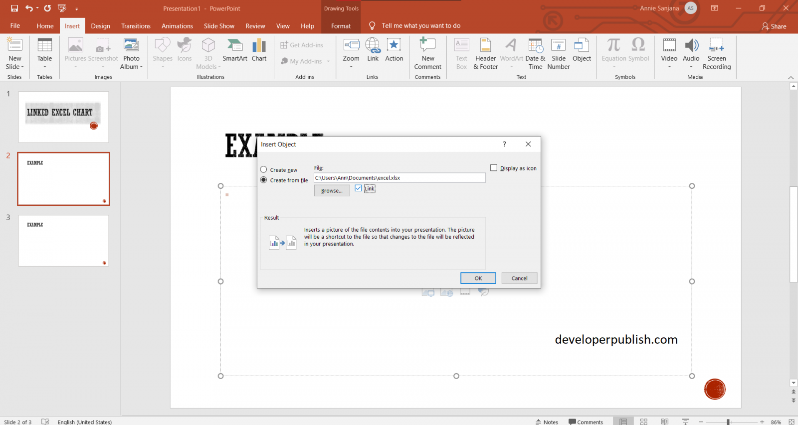 Insert Linked Excel Chart In Powerpoint Powerpoint Tutorials