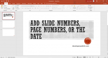 How to Add Slide Numbers, Page Numbers, or Date in PowerPoint?