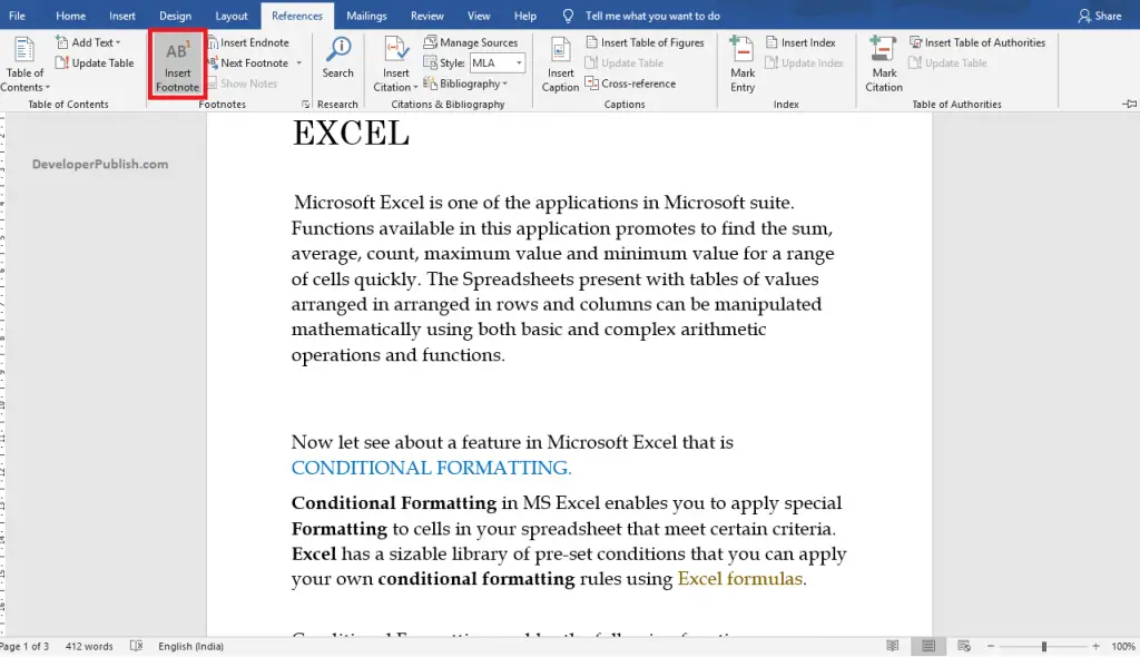  How To Insert Footnotes And Endnotes In Word Word Tutorials