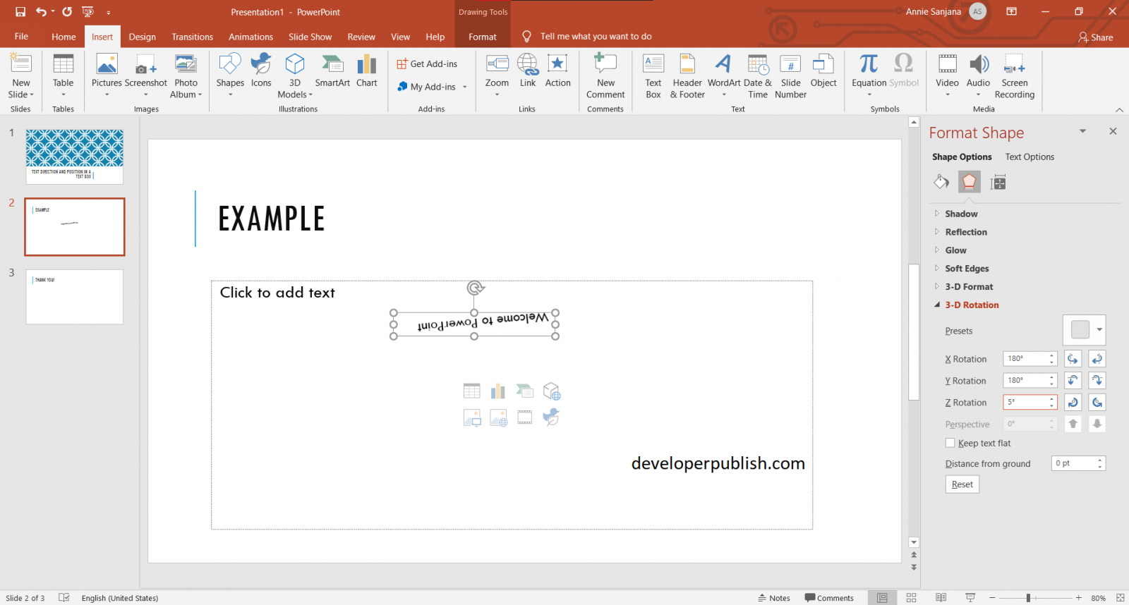 How to Set Text Direction & Position in PowerPoint?