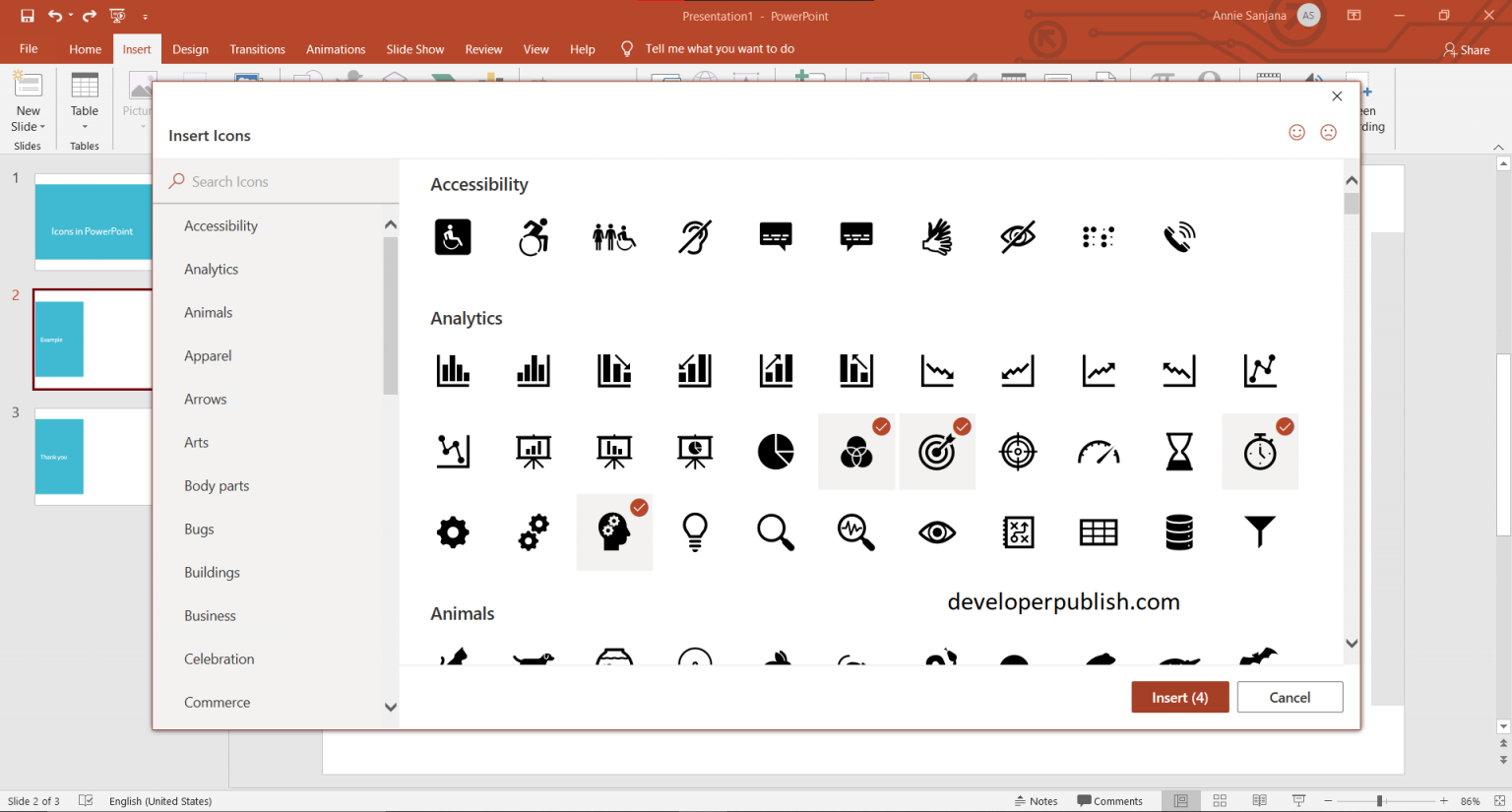Insert Icons in PowerPoint | Microsoft PowerPoint Tutorials