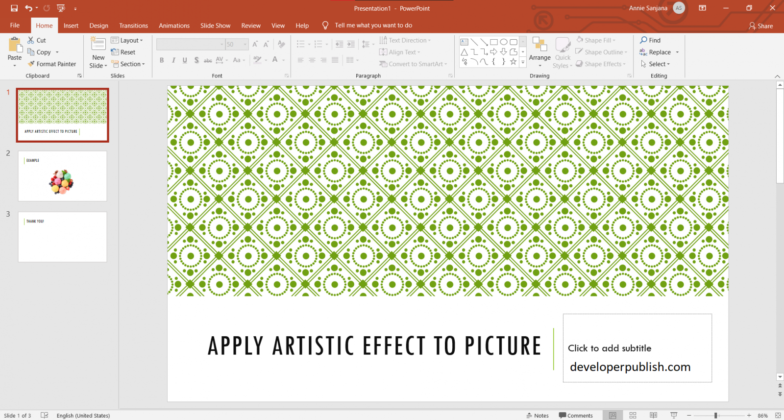 Apply Artistic Effect to picture in PowerPoint | PowerPoint Tutorials