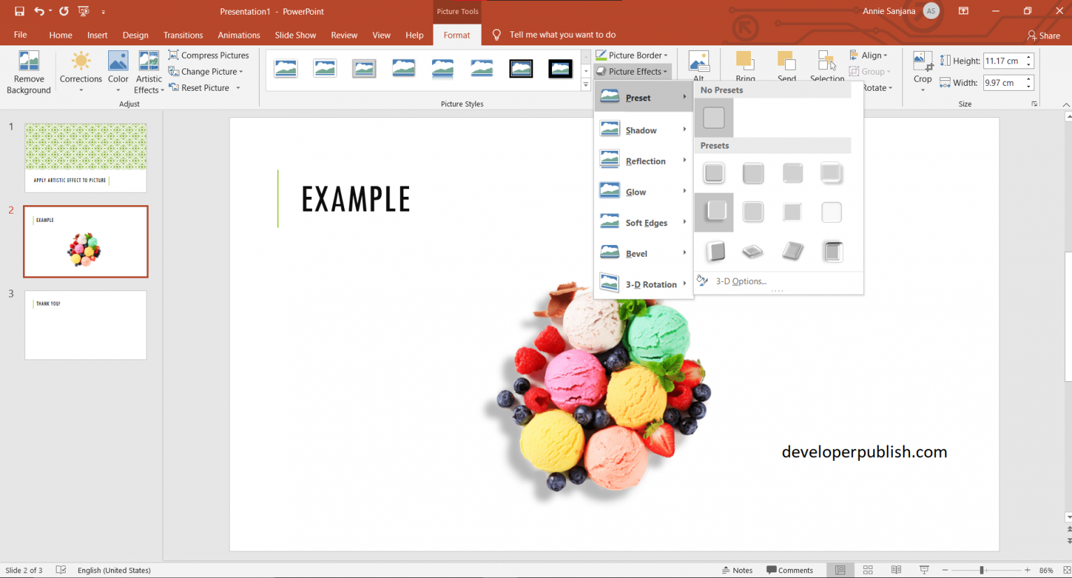Apply Artistic Effect to picture in PowerPoint | PowerPoint Tutorials