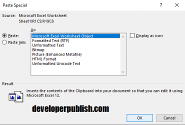 Insert Excel into Word - DeveloperPublish Excel Tutorials