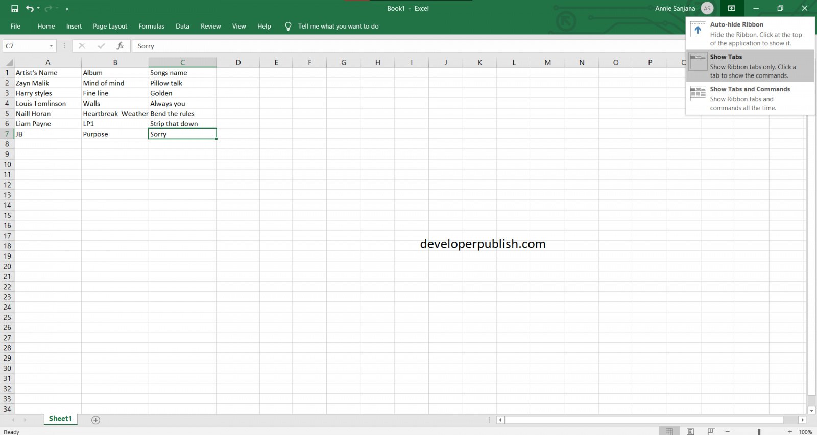 Excel Ribbon and its Functions - Microsoft Excel Tutorials