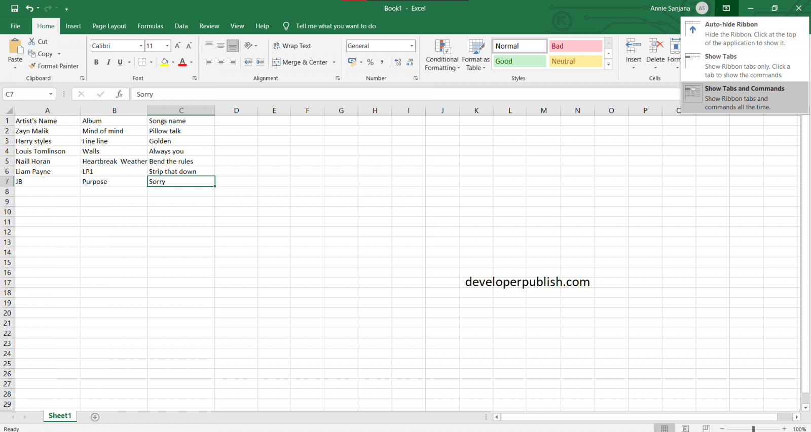 Excel Ribbon and its Functions - Microsoft Excel Tutorials