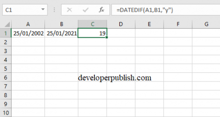 Calculate Age in Microsoft Excel - DeveloperPublish Tutorials