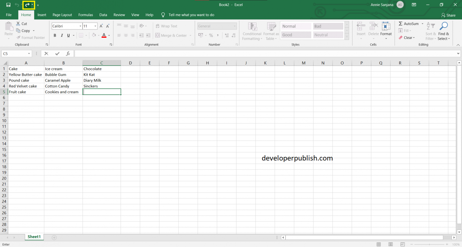 Undo and Redo in Excel - DeveloperPublish Excel Tutorials