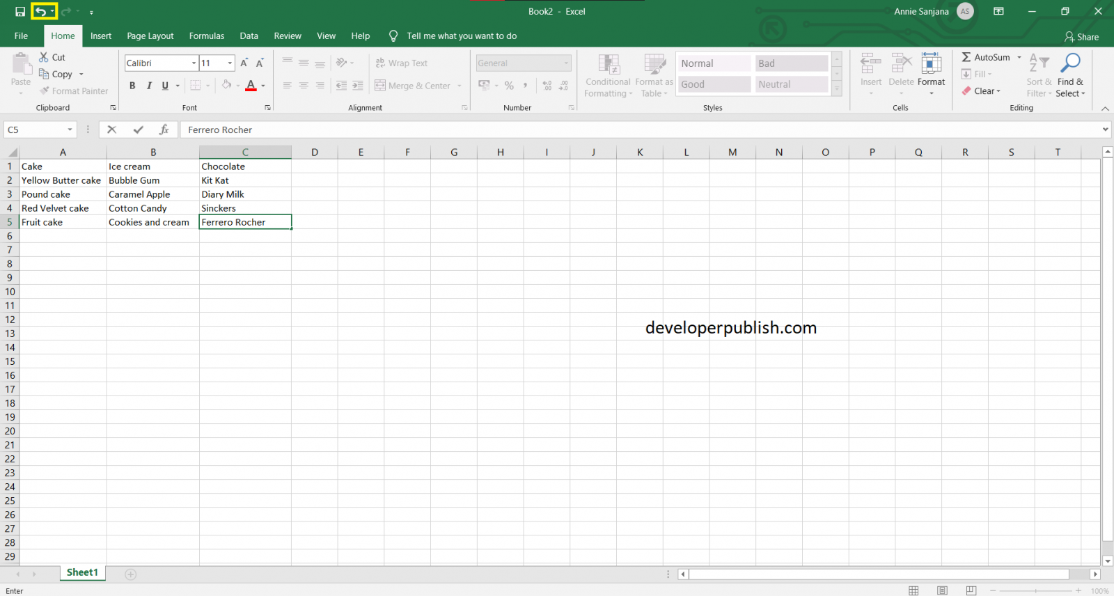Undo And Redo In Excel Developerpublish Excel Tutorials