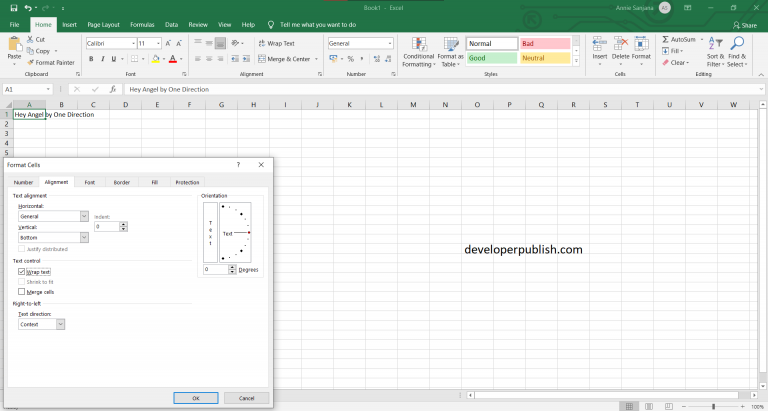 How to Enter multiple lines in a single cell in Excel?