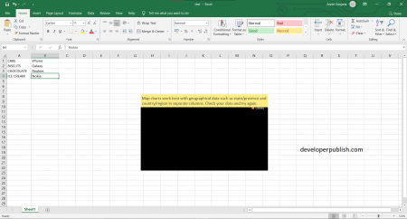 How to Insert Maps in Excel? - DeveloperPublish Tutorials