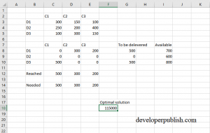Solving Transportation Problems in Excel using Solver - Developer Publish