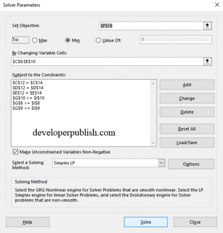 Solving Transportation Problems in Excel using Solver - Developer Publish