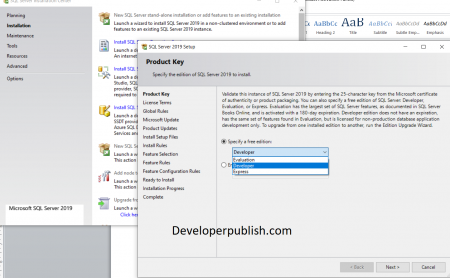 Download & Installing SQL SERVER 2019 Developer Edition for free