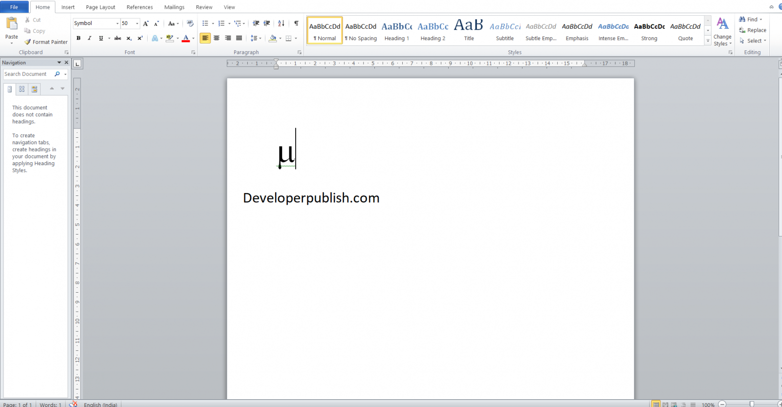 How to Insert micro sign mu (μ) symbol in Word? - Tutorials