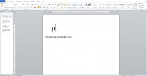 How to Insert micro sign mu (μ) symbol in Word? - Tutorials