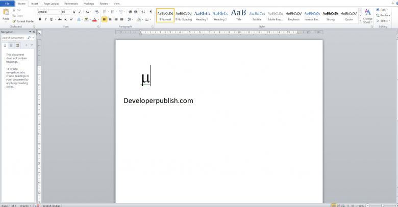 How to Insert micro sign mu (μ) symbol in Word? - Tutorials