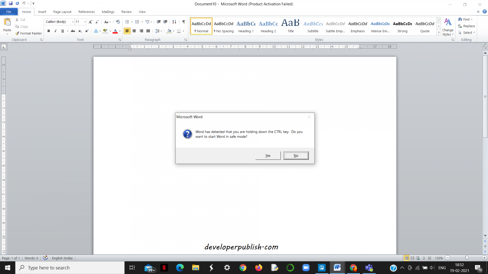 How to Start Microsoft Word in Safe Mode? - DeveloperPublish