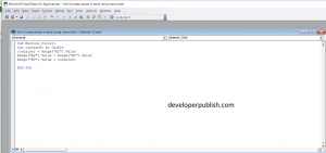 Swapping Two Values using Macros in Excel - Developer Publish