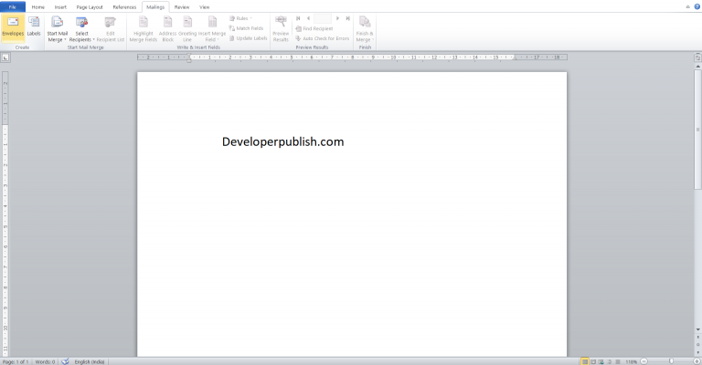 Creating Letter and Envelope in Microsoft Word using Templates