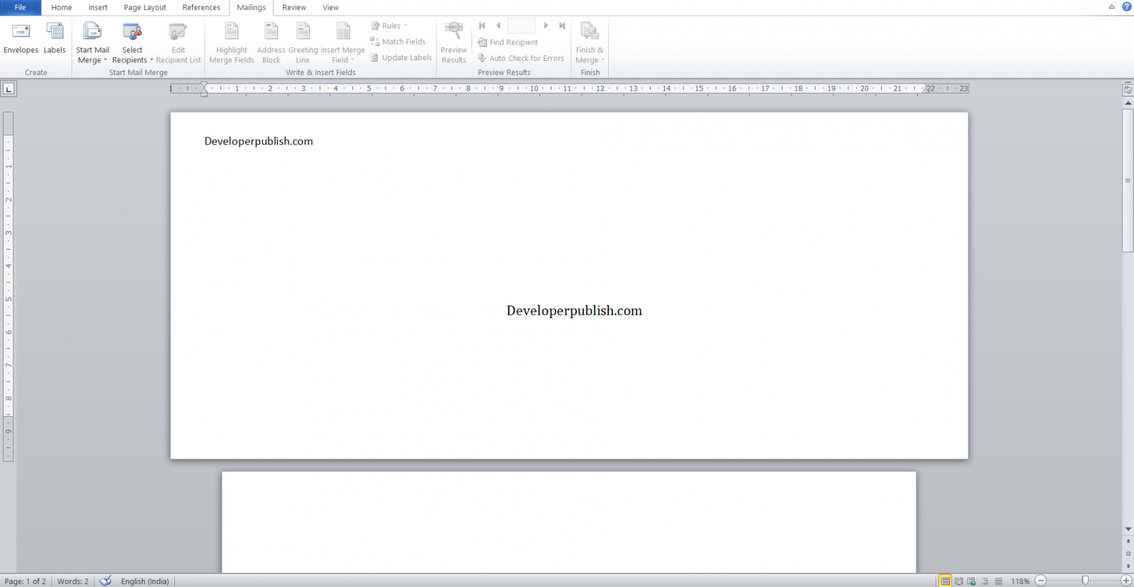 Creating Letter and Envelope in Microsoft Word using Templates
