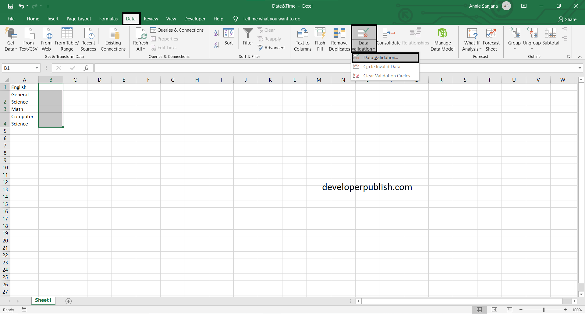 How To Create Drop down Calendar In Excel Developer Publish