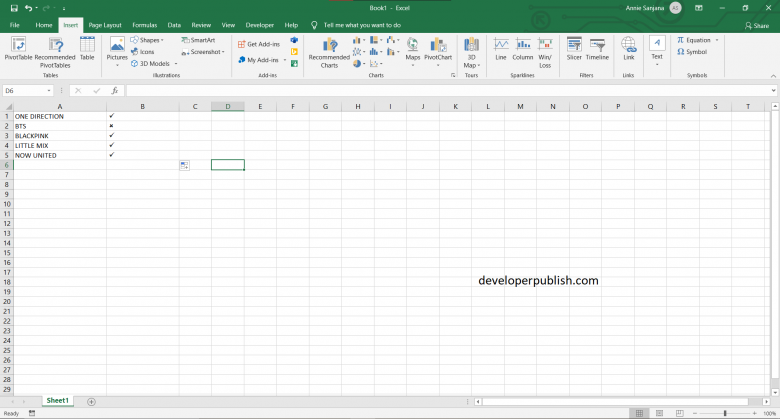 5 Best Ways to Insert a tick symbol and Cross mark in Excel